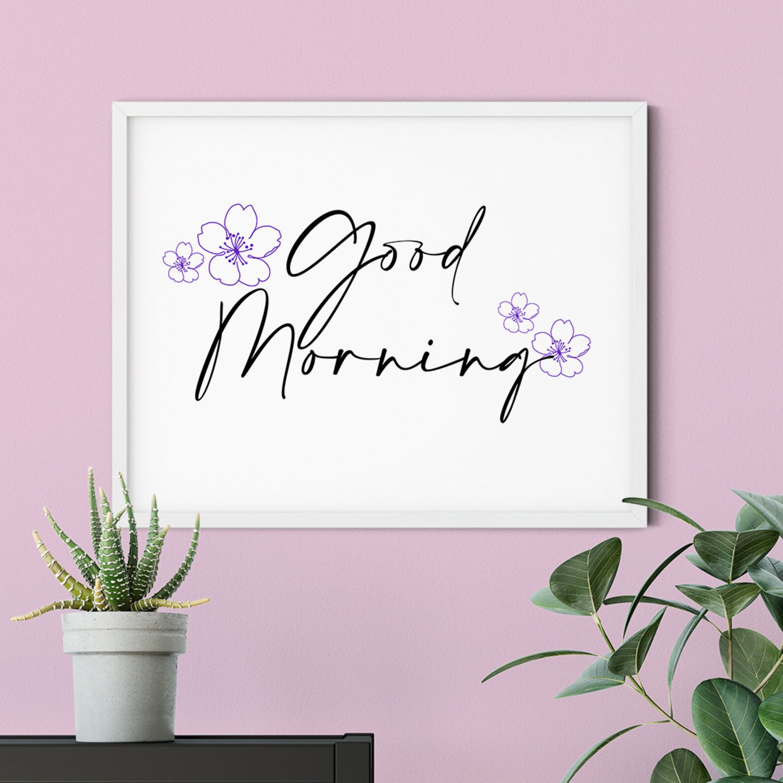 Good Morning UNFRAMED Print Cute Typography Wall Art - Etsy