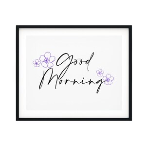 Good Morning UNFRAMED Print Cute Typography Wall Art - Etsy