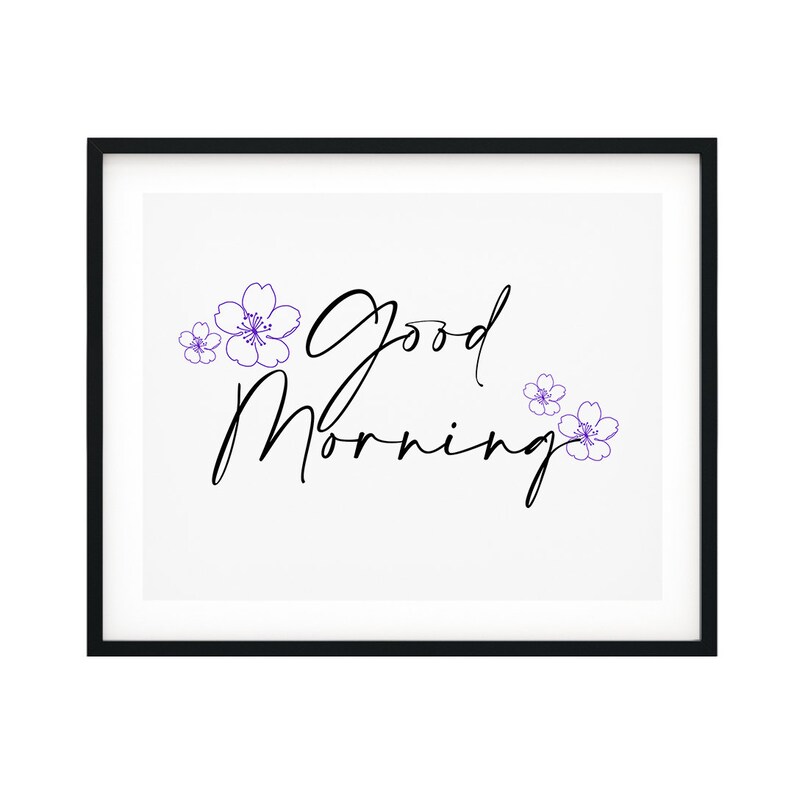 Good Morning UNFRAMED Print Cute Typography Wall Art - Etsy