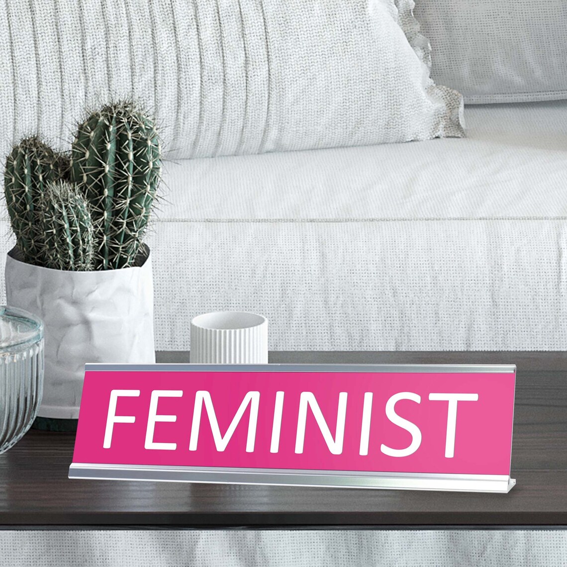 Feminist Novelty Desk Sign | Etsy