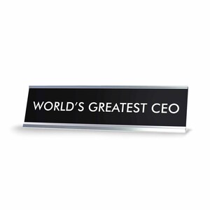 WORLD'S GREATEST CEO Novelty Desk Sign - Etsy