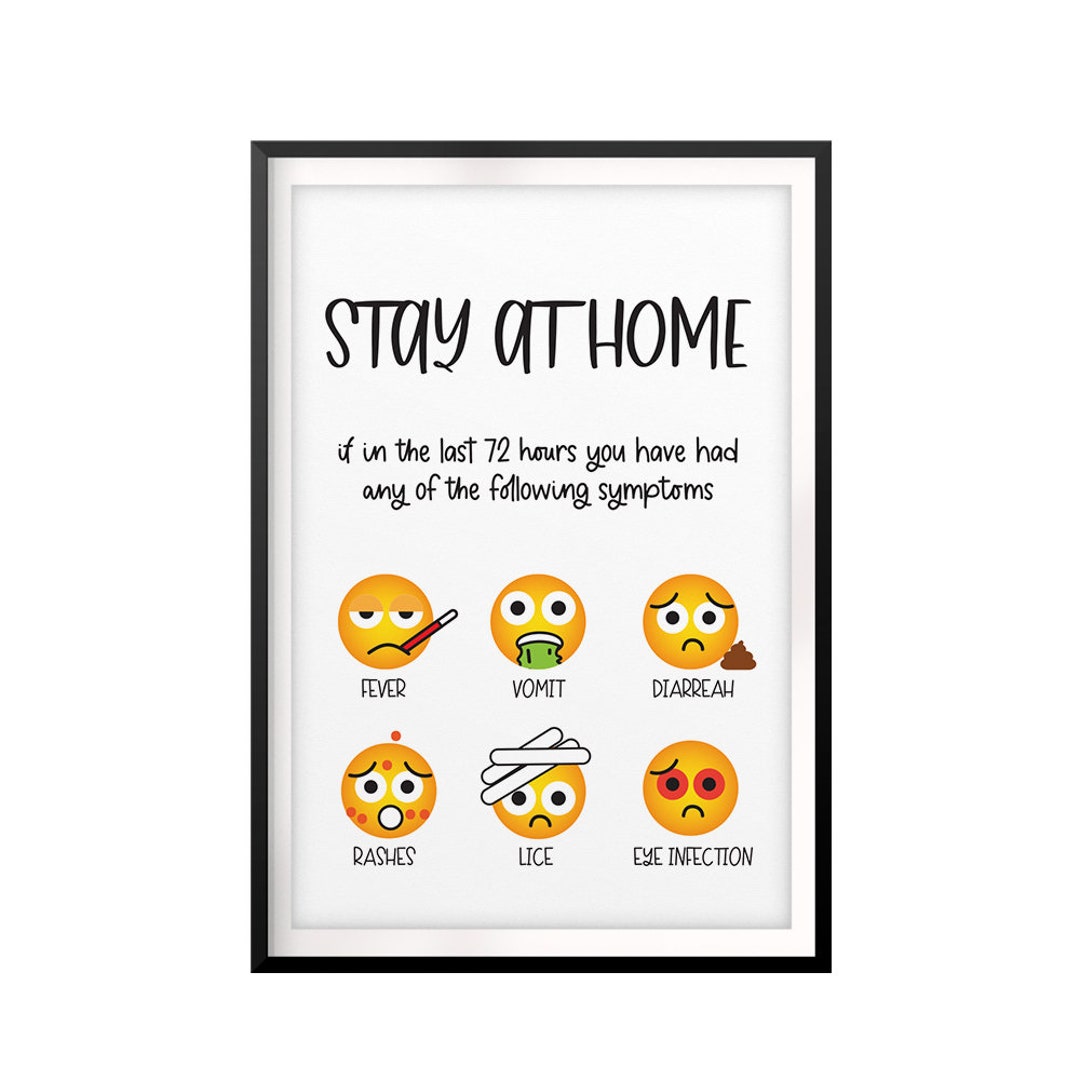 Stay Away Emoji UNFRAMED Print Emoji Wall Art - Etsy