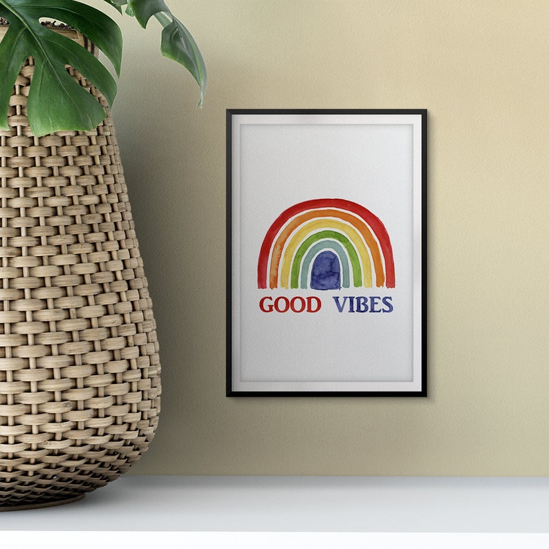 Good Vibes UNFRAMED Print Home Decor Wall Art - Etsy