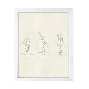 Yoga Poster, FRAMED Print Yoga Wall Art - Etsy
