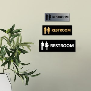 Basic Unisex Restroom Sign - Etsy