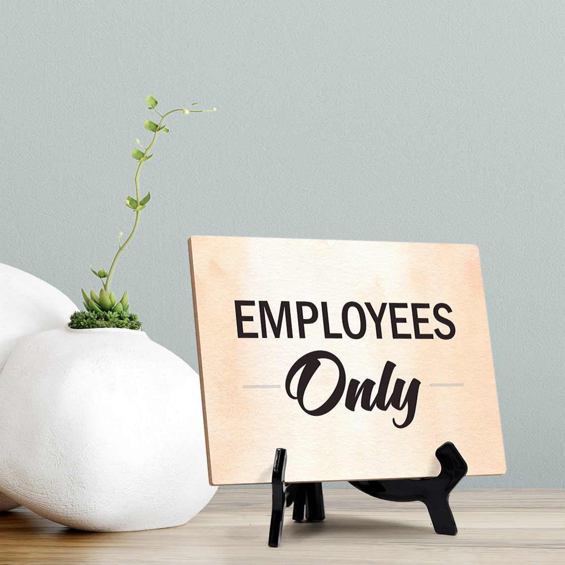 Employees ONLY Table or Counter Sign With Easel Stand 6 - Etsy