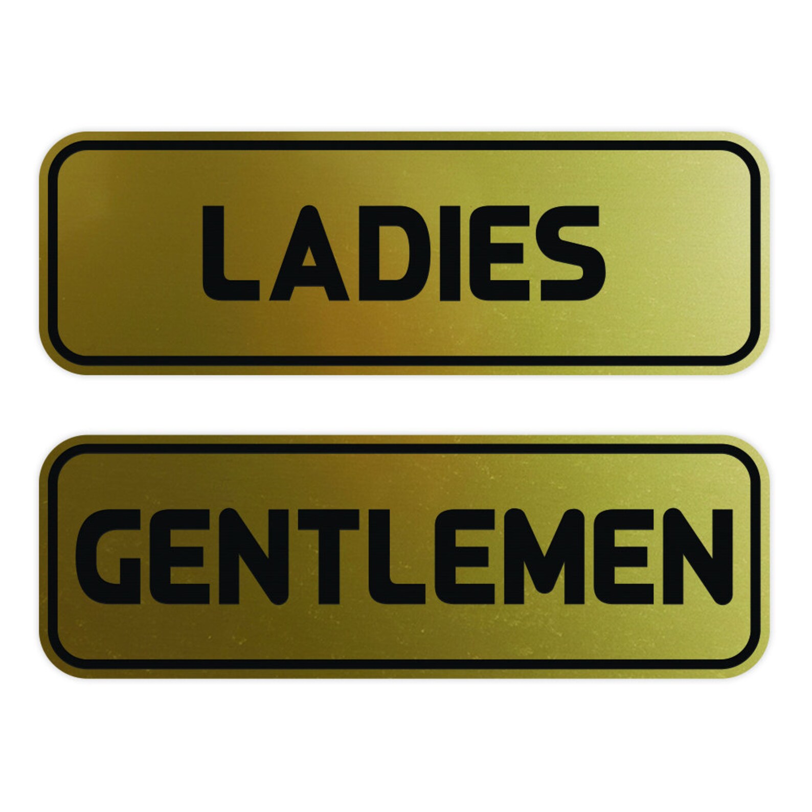 Basic LADIES GENTLEMEN Restroom Sign (2-pack) Brushed Gold Large - Etsy