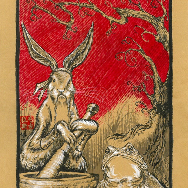 Rabbit and Frog - Etsy