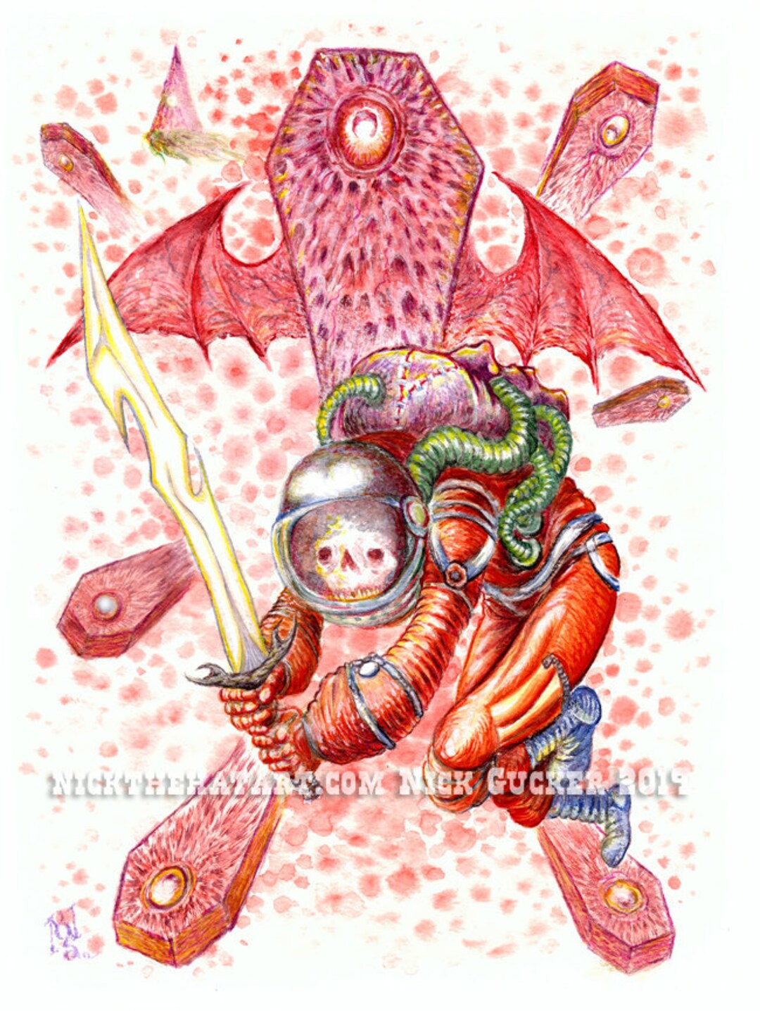 Red Coffins of Mars Print - Etsy