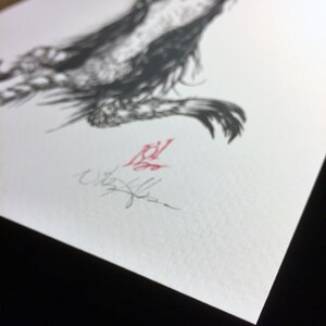 Amabie Yokai Art Print, Signed Japanese Folklore Illustration - Etsy