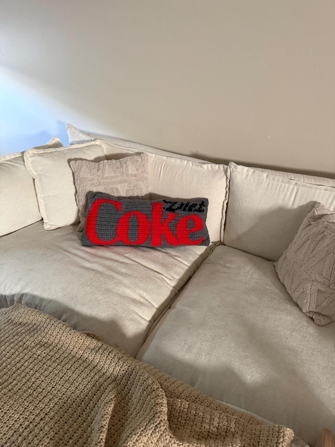 Crochet Diet Coke Pillow - Made to Order - Etsy