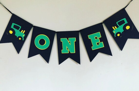 Tractor Highchair Banner Tractor Bunting Tractor Banner | Etsy