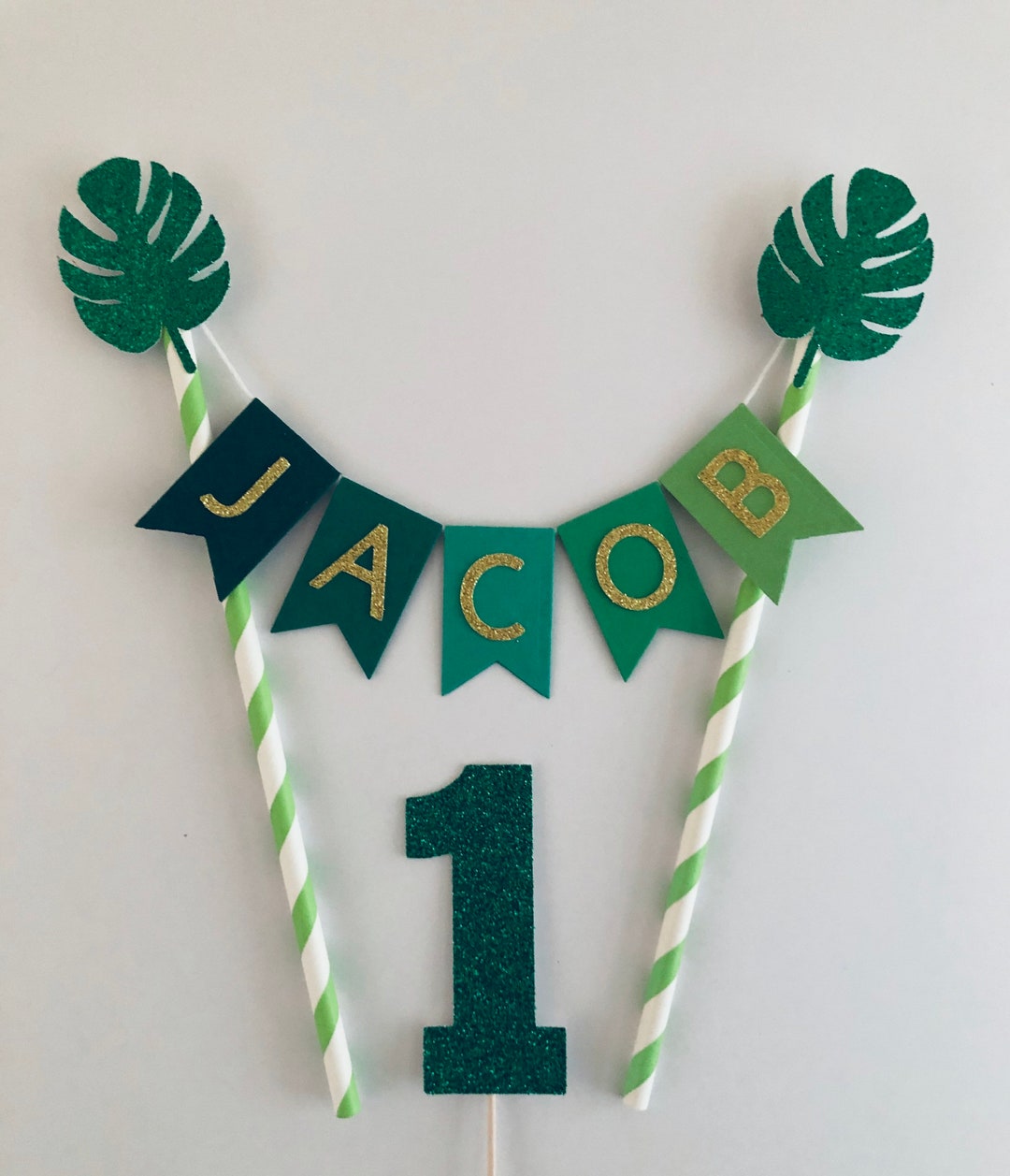 Custom Jungle Cake Topper, Personalised Jungle Cake Bunting ...