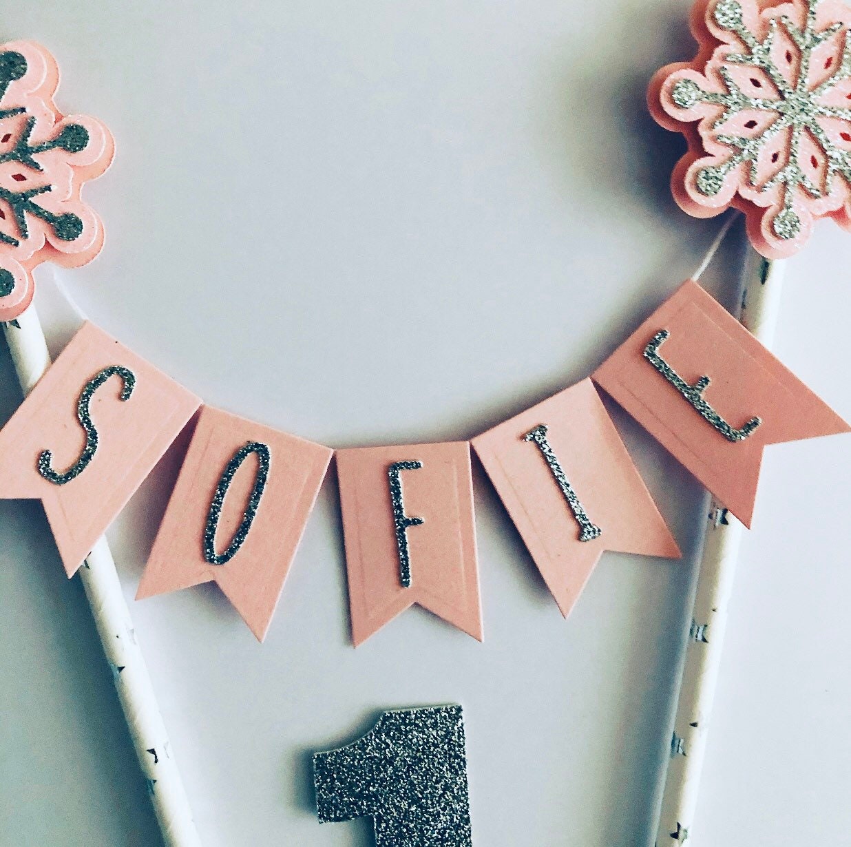 First Birthday Cake Topper First Birthday Bunting Winter - Etsy