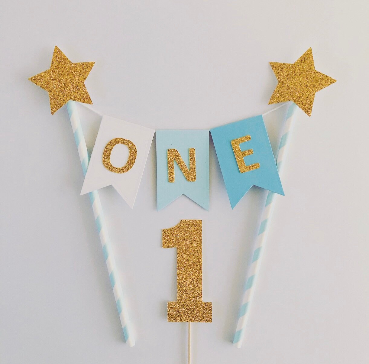 One Cake Topper One Cake Bunting First Birthday Cake Topper - Etsy