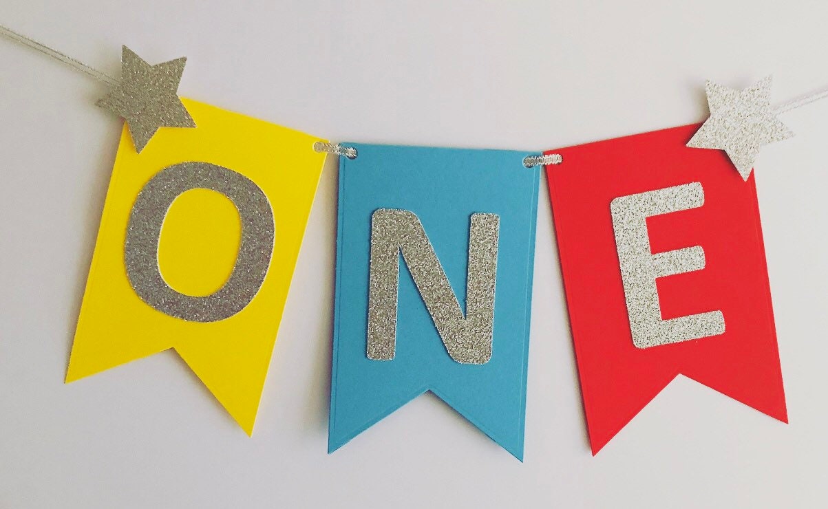 Highchair Bunting, Bunting, One Bunting, Carnival, Circus, 1st Birthday ...