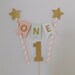 One Cake Topper Smash Cake Topper 1st Birthday Cake Topper - Etsy