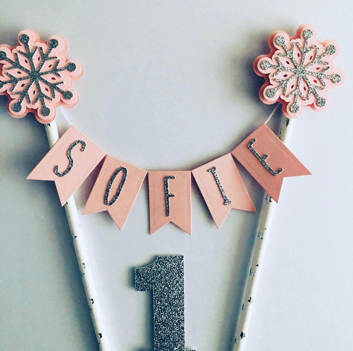 First Birthday Cake Topper First Birthday Bunting Winter - Etsy