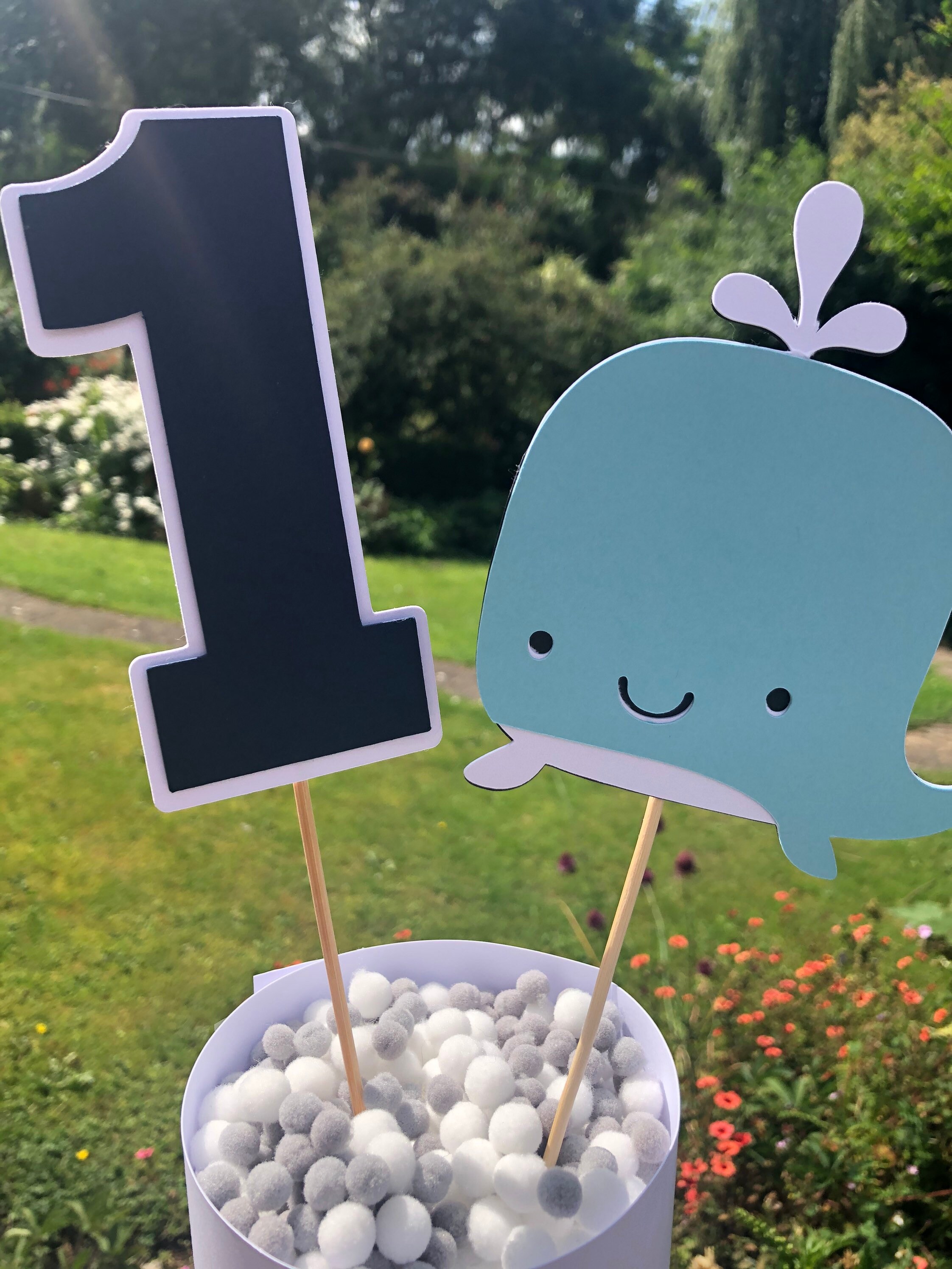 First Birthday Cake Topper Whale Cake Topper Whale | Etsy