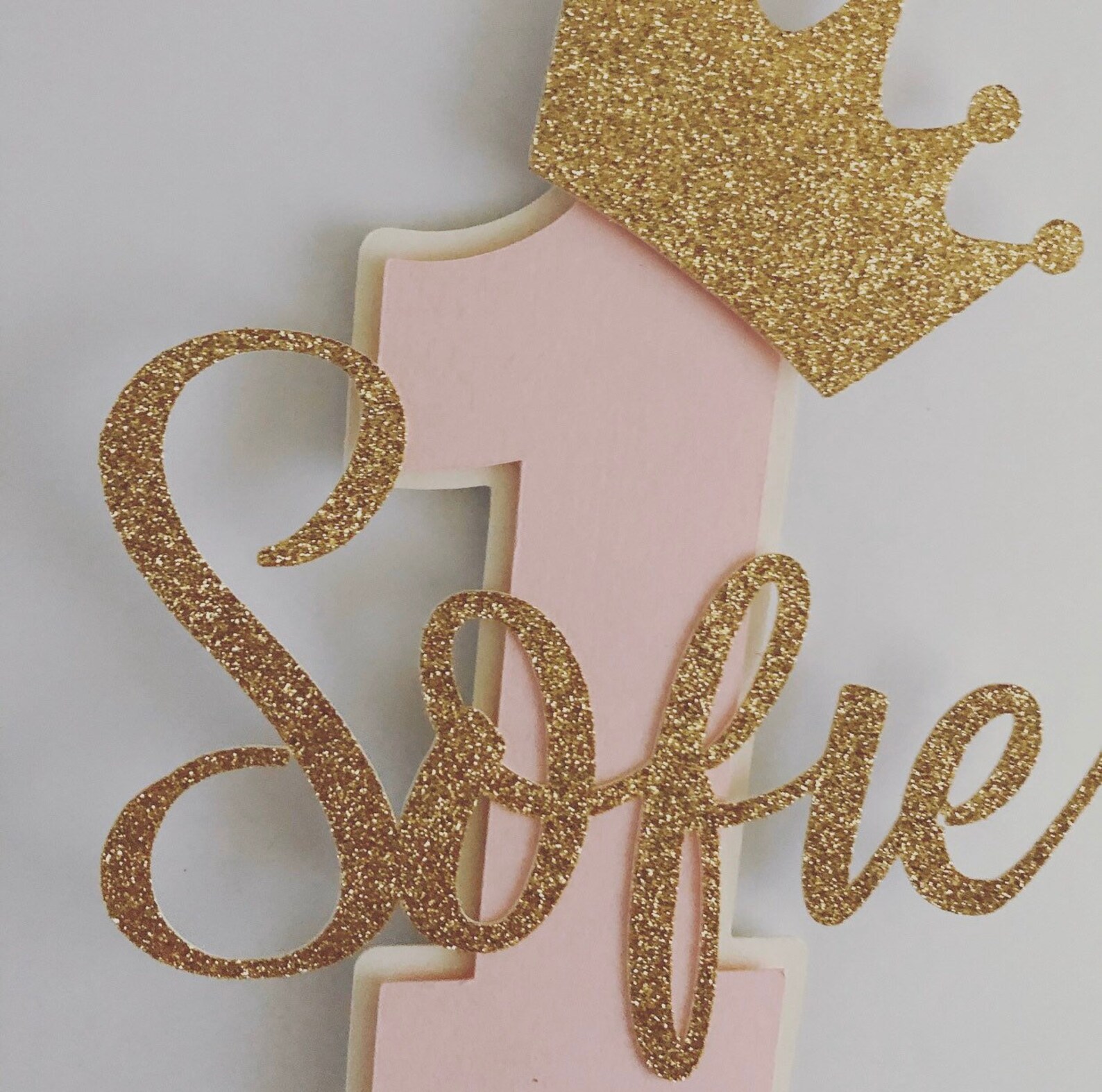 One Cake Topper, 1st Birthday Cake Topper, Custom Cake Topper, Girls ...