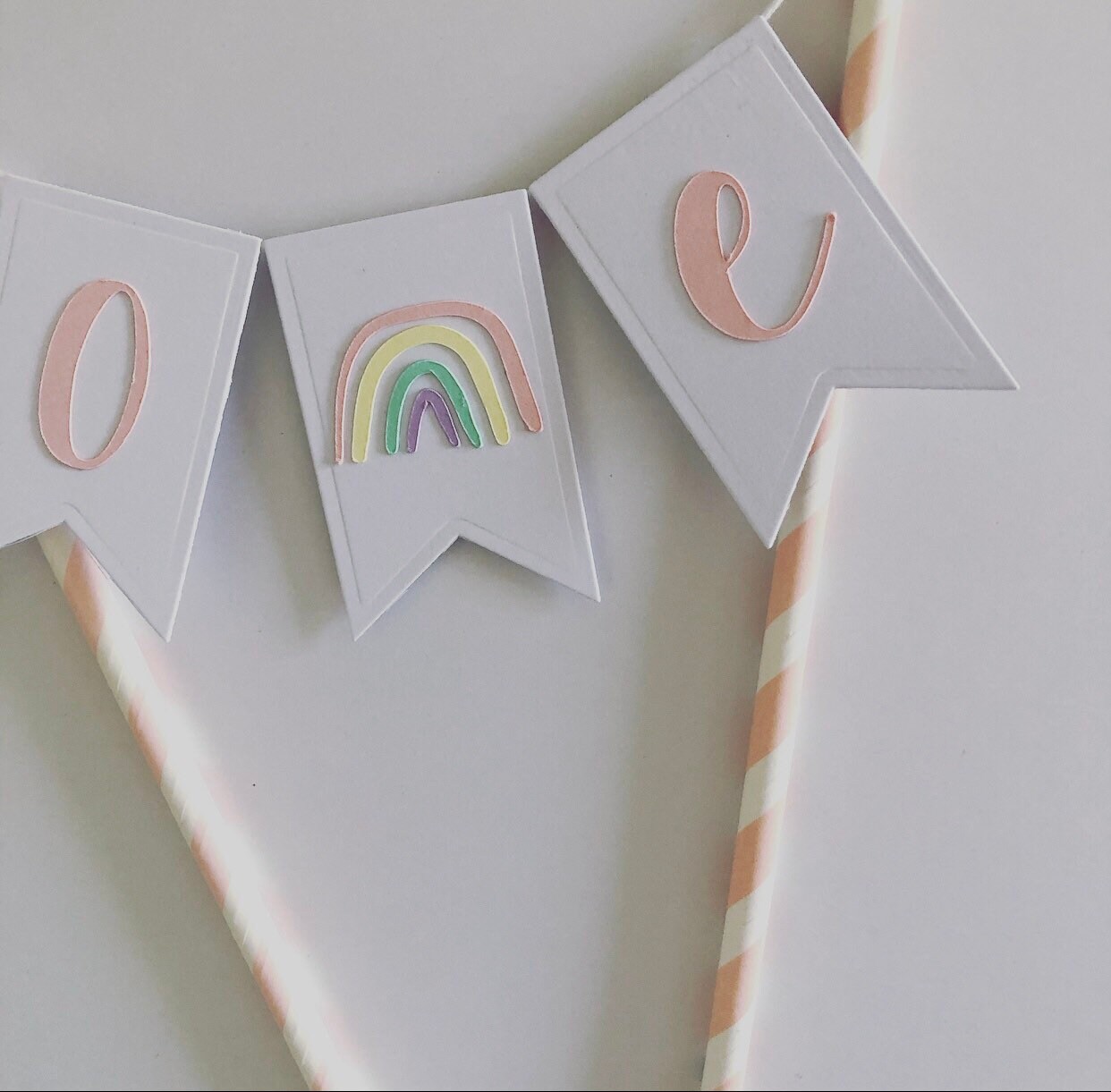 Custom Cake Bunting, Boho Party, Boho Rainbow Cake Topper, Cake Topper ...