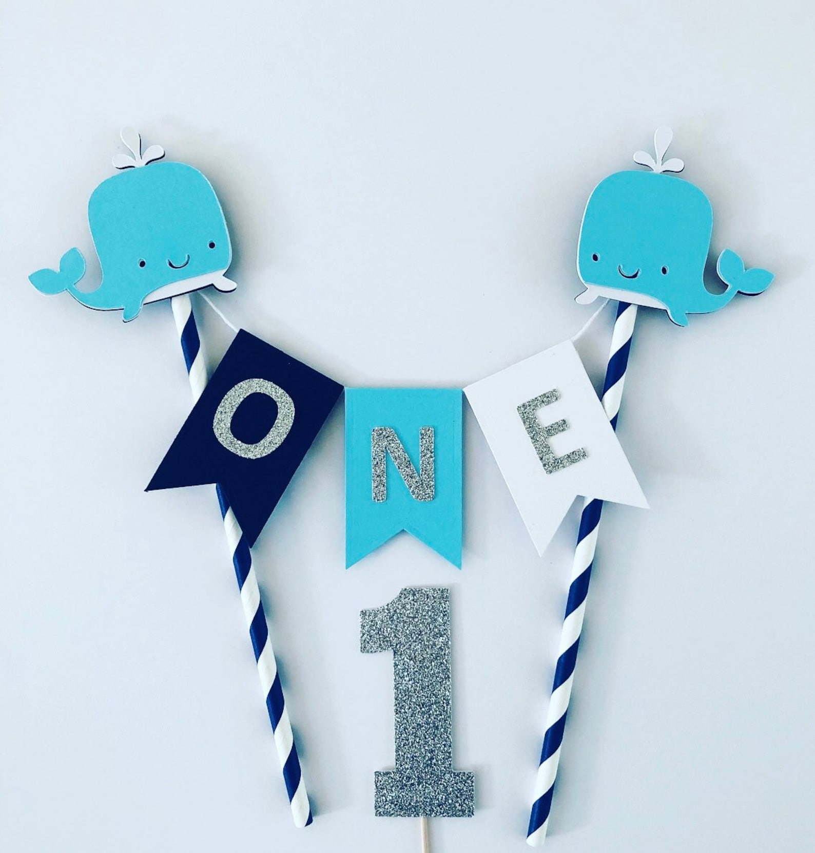 Personalised Whale Cake Topper Personalized Whale Bunting | Etsy