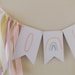 Pastel Rainbow First Birthday Banner, Highchair Garland, Boho Rainbow ...