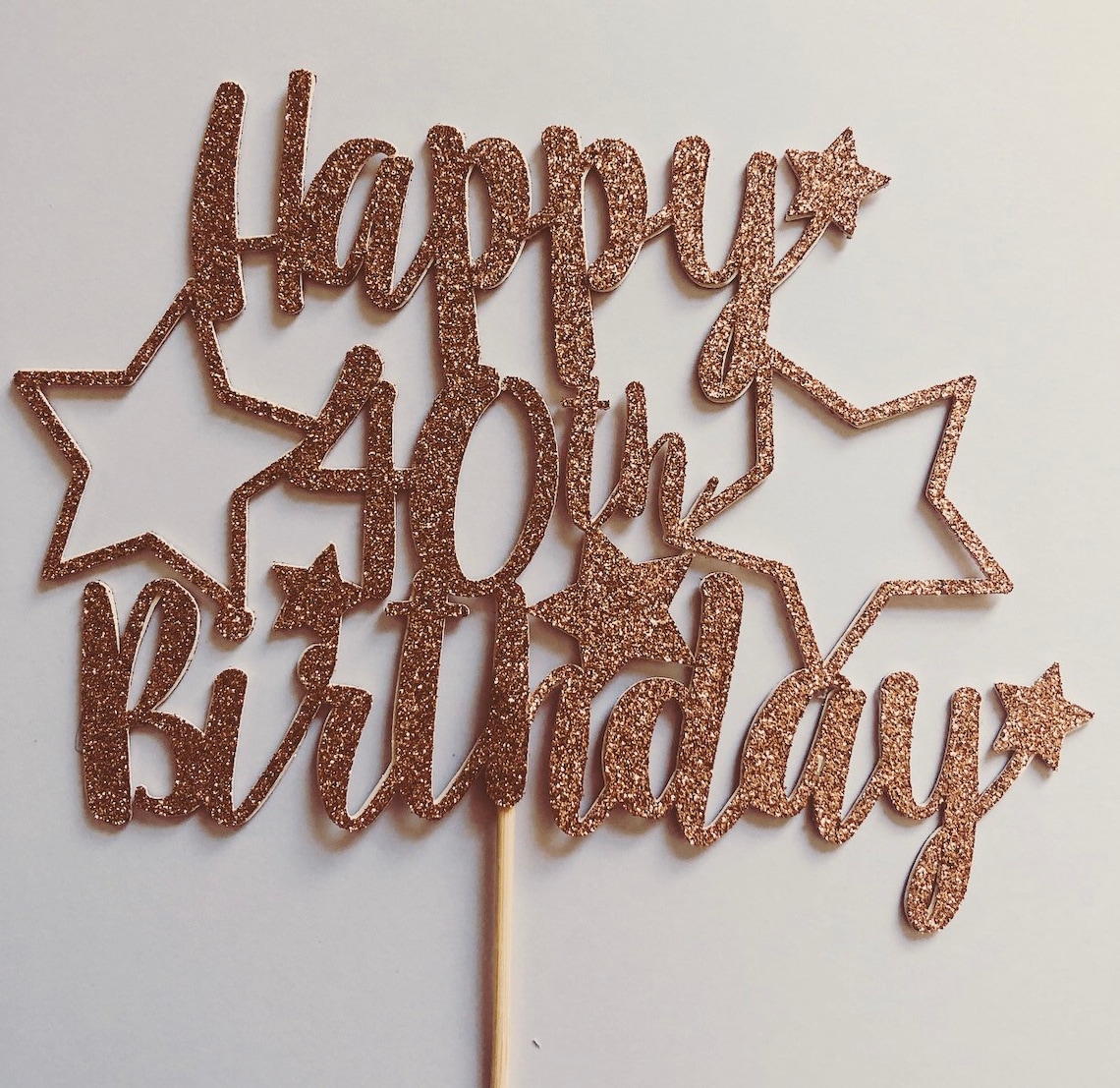 Topper topper de pastel de cumpleaños número 40 topper de | Etsy