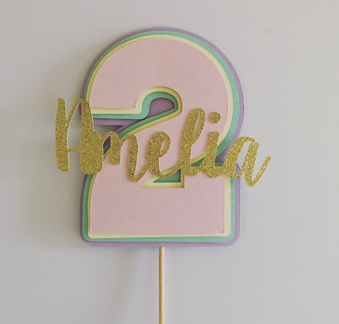 Custom Made Rainbow Cake Topper, Pastel Rainbow Topper, Boho Birthday ...