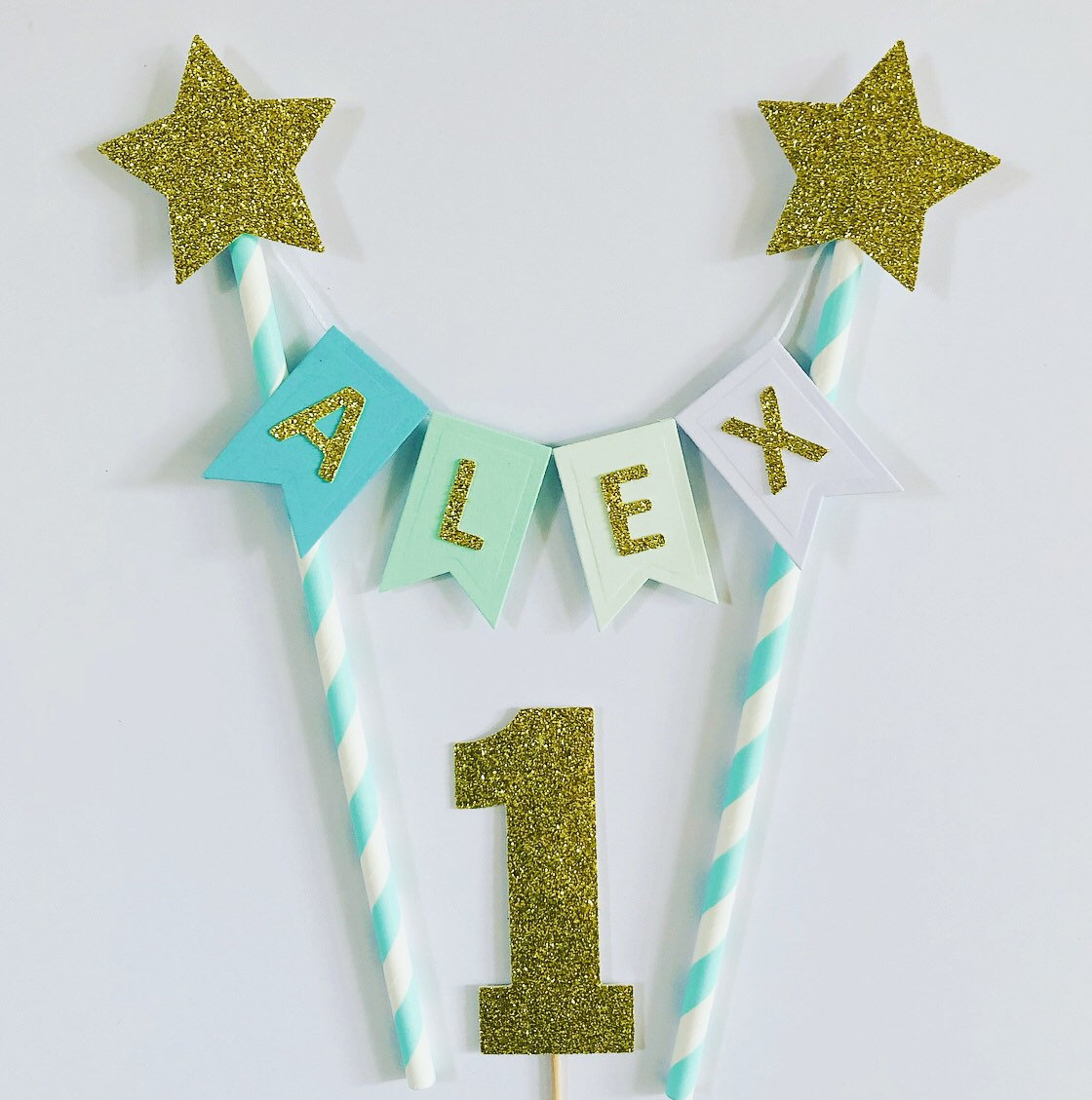 Personalized Boys Cake Topper Boys Cake Bunting Custom Cake Topper ...
