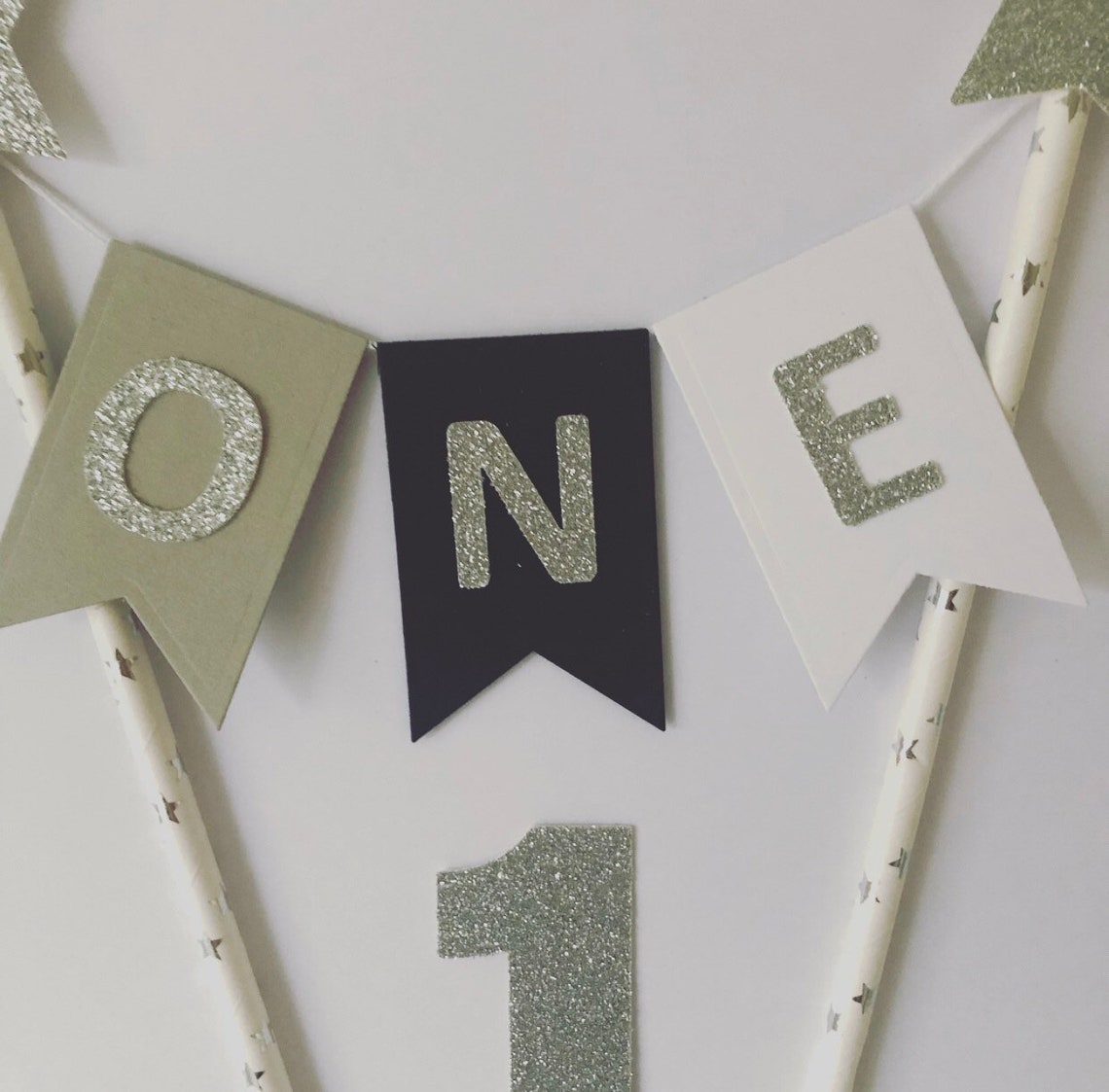 First Birthday Cake Topper 1st Birthday Topper Navy Gray White - Etsy