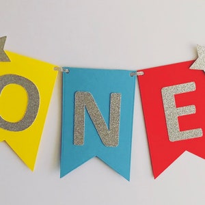 Highchair Bunting, Bunting, One Bunting, Carnival, Circus, 1st Birthday ...