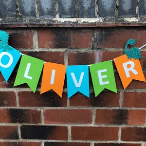 Dinosaur Bunting Dinosaur Banner Custom Personalised Personalized ...