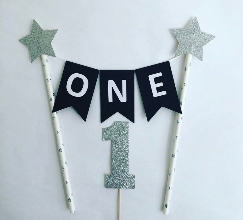 1st Birthday Cake Topper Black and White Cake Topper 1st - Etsy