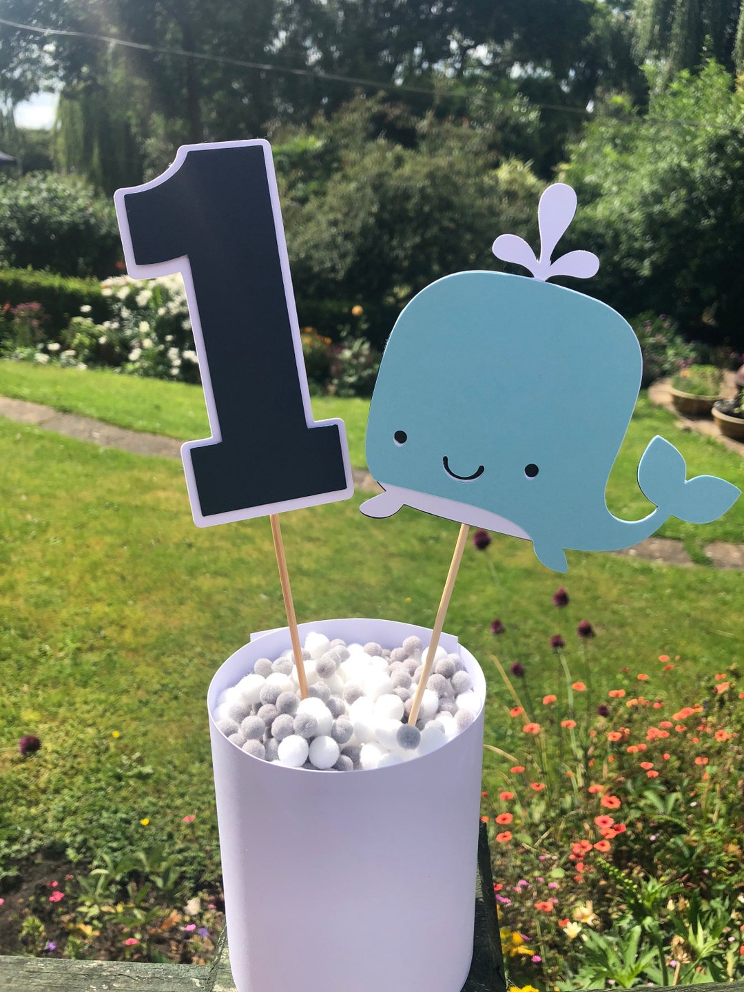 First Birthday Cake Topper Whale Cake Topper, Whale Centrepiece ...