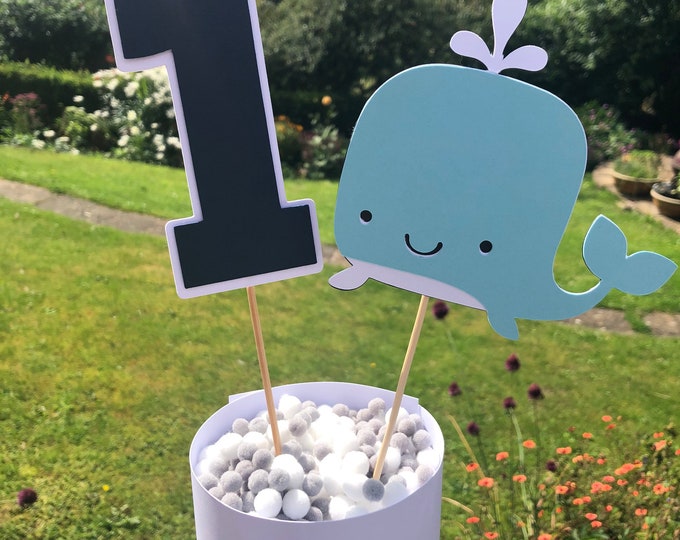 Personalised Whale Cake Topper Personalized Whale Bunting - Etsy