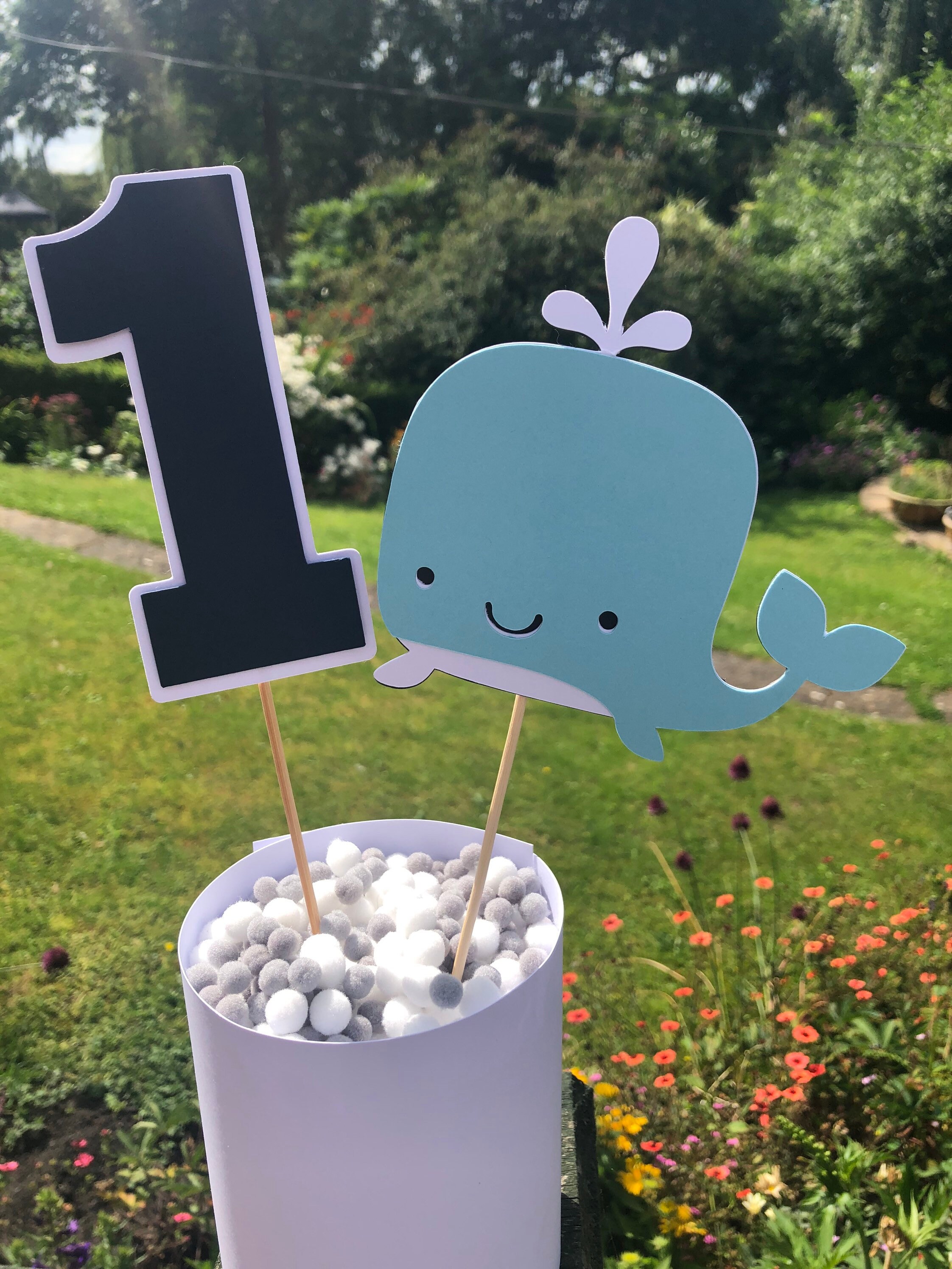 First Birthday Cake Topper Whale Cake Topper Whale | Etsy