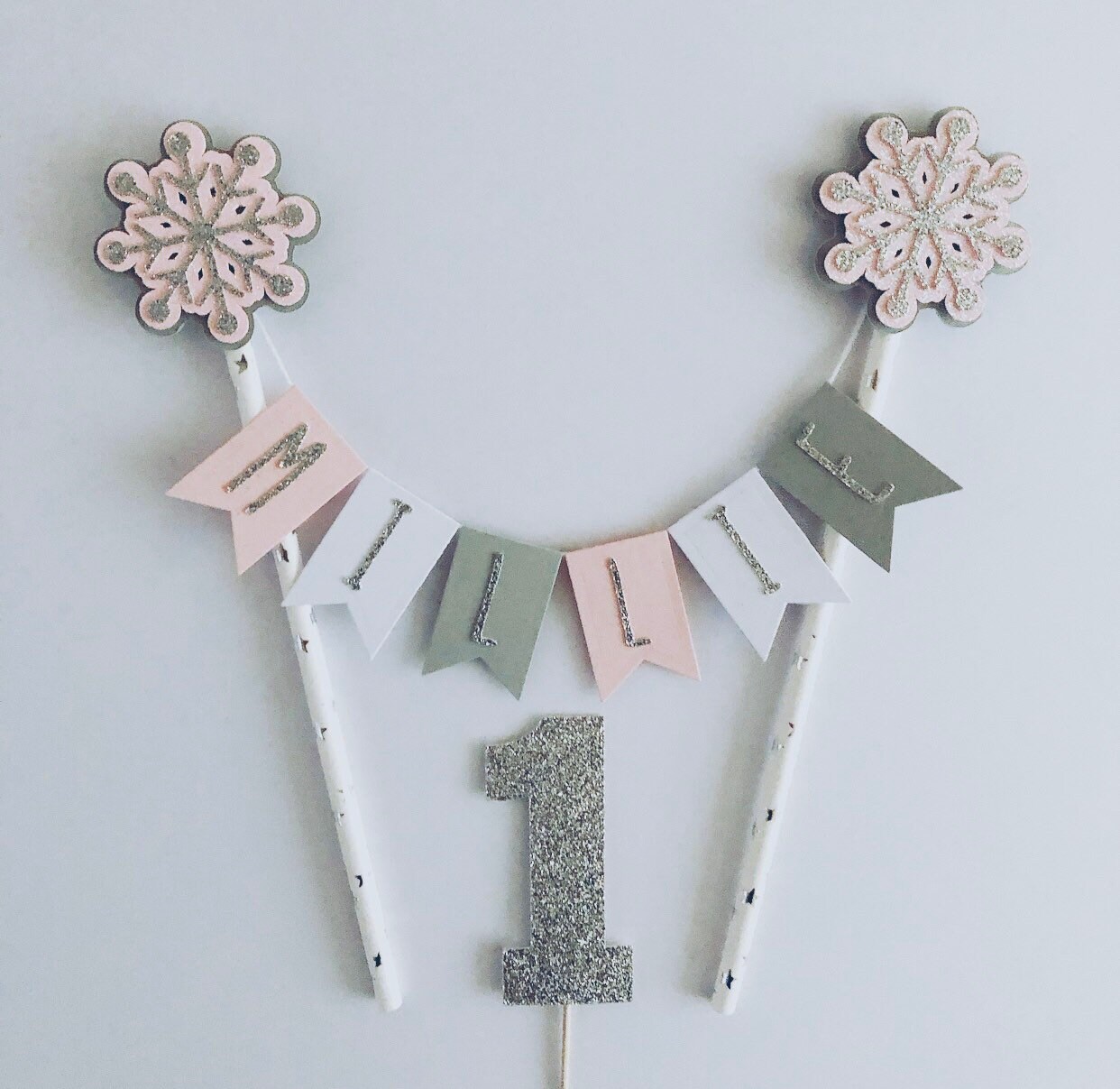 Custom Personalisedpersonalized Glitter Cake Topper 1st - Etsy