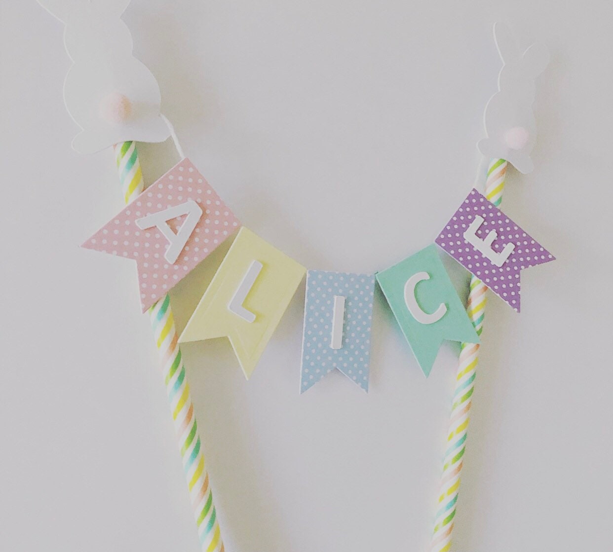 Custom Cake Topper Personalised Cake Bunting Some Bunny is - Etsy