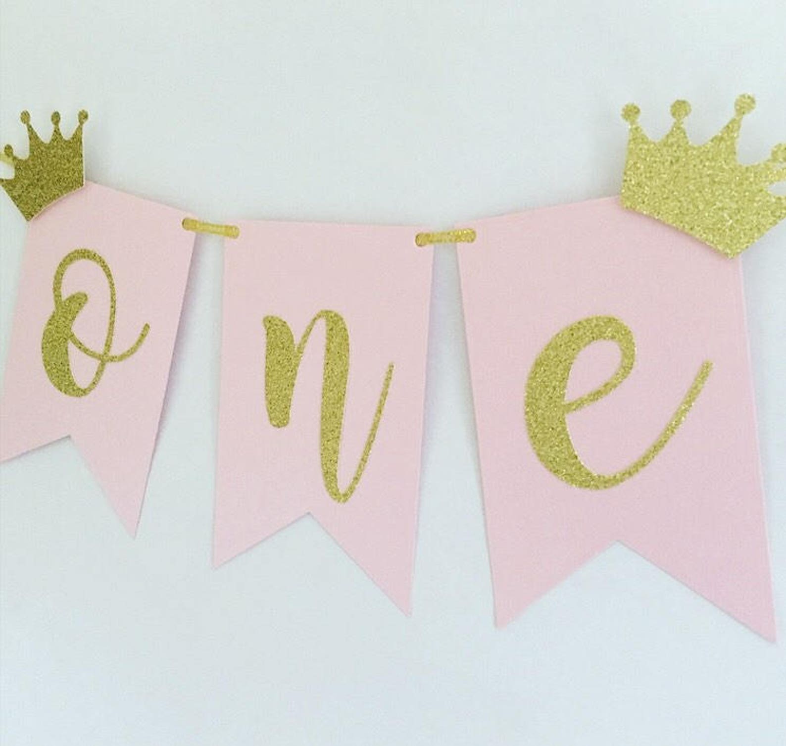 Princess Party.one Bunting.highchair Bunting.1st Birthday | Etsy