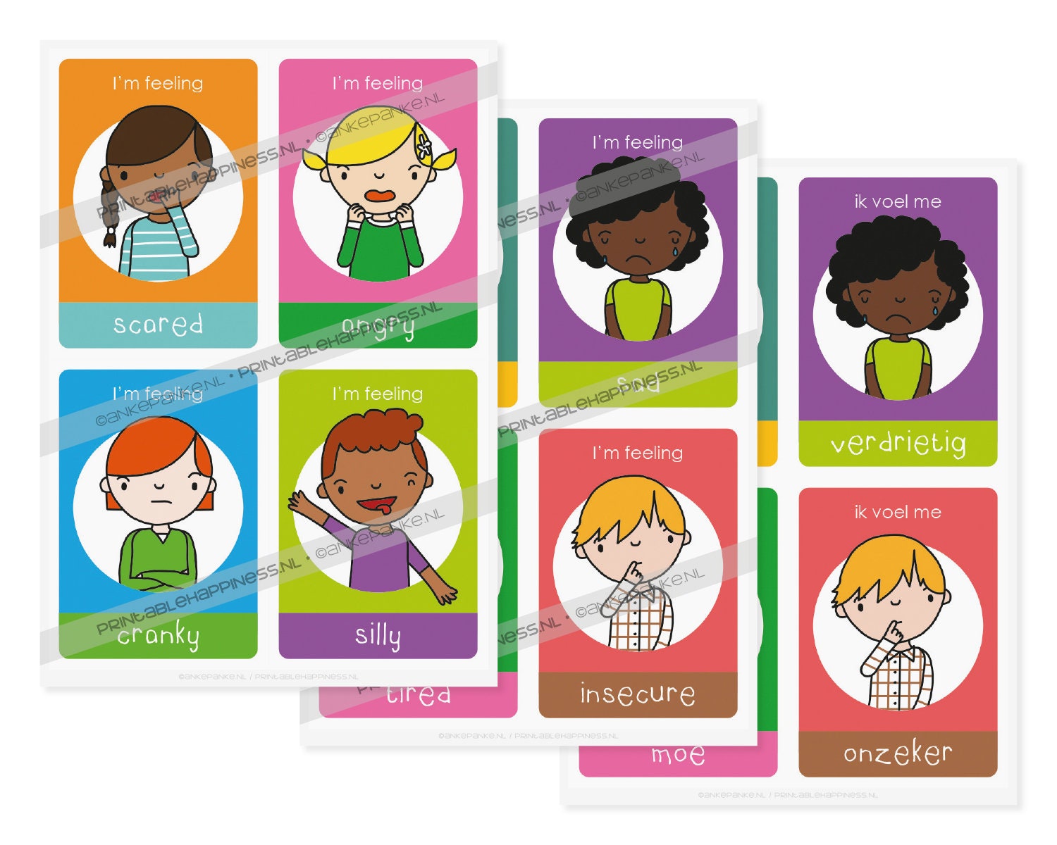 You + Me Printable Emotion Cards - Etsy