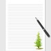 Printable Stationery Watercolor Pine Tree, Writing Paper Download, 8 ...