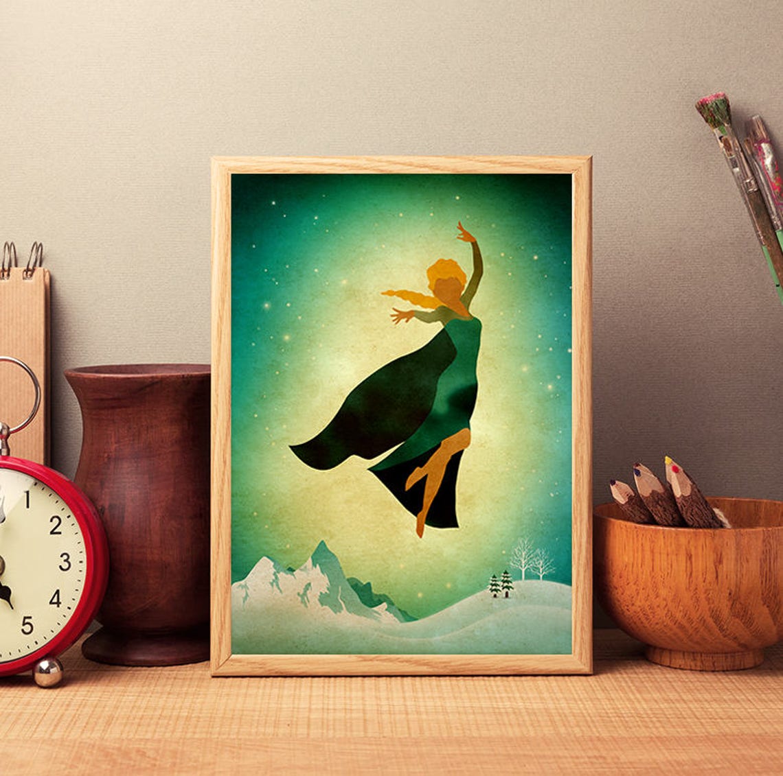 Walt Disney Elsa Minimalist Movie Poster Frozen Elsa Artwork | Etsy