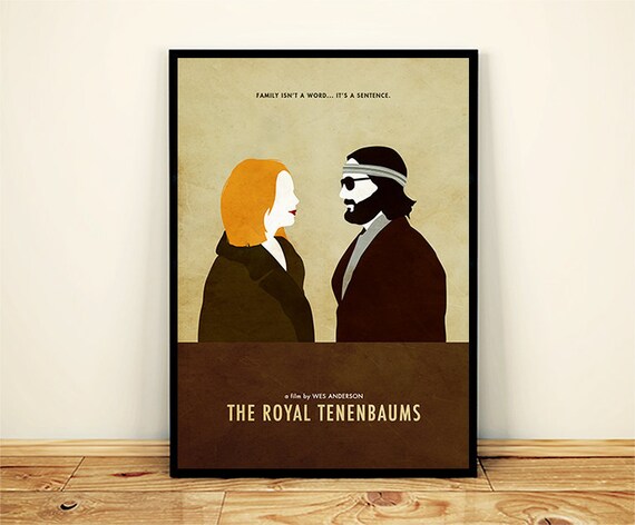 Wes Anderson the Royal Tenenbaums Minimalist Movie Poster | Etsy