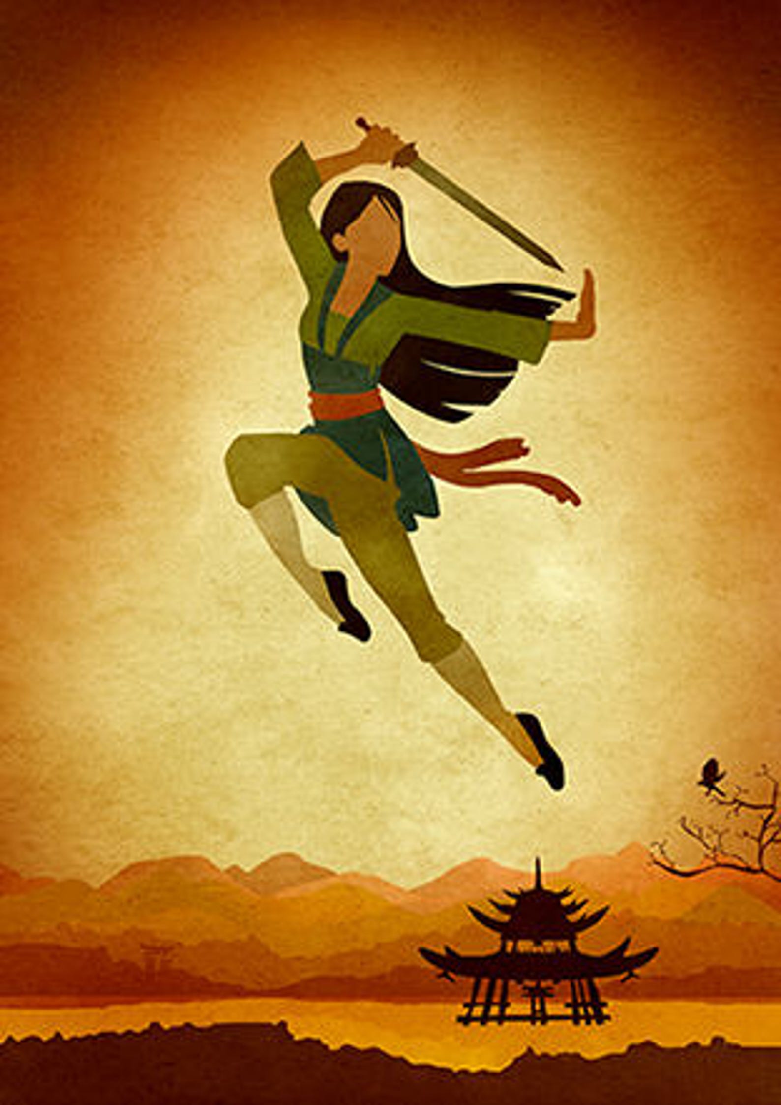 Disney Mulan Minimalist Movie Poster - Etsy