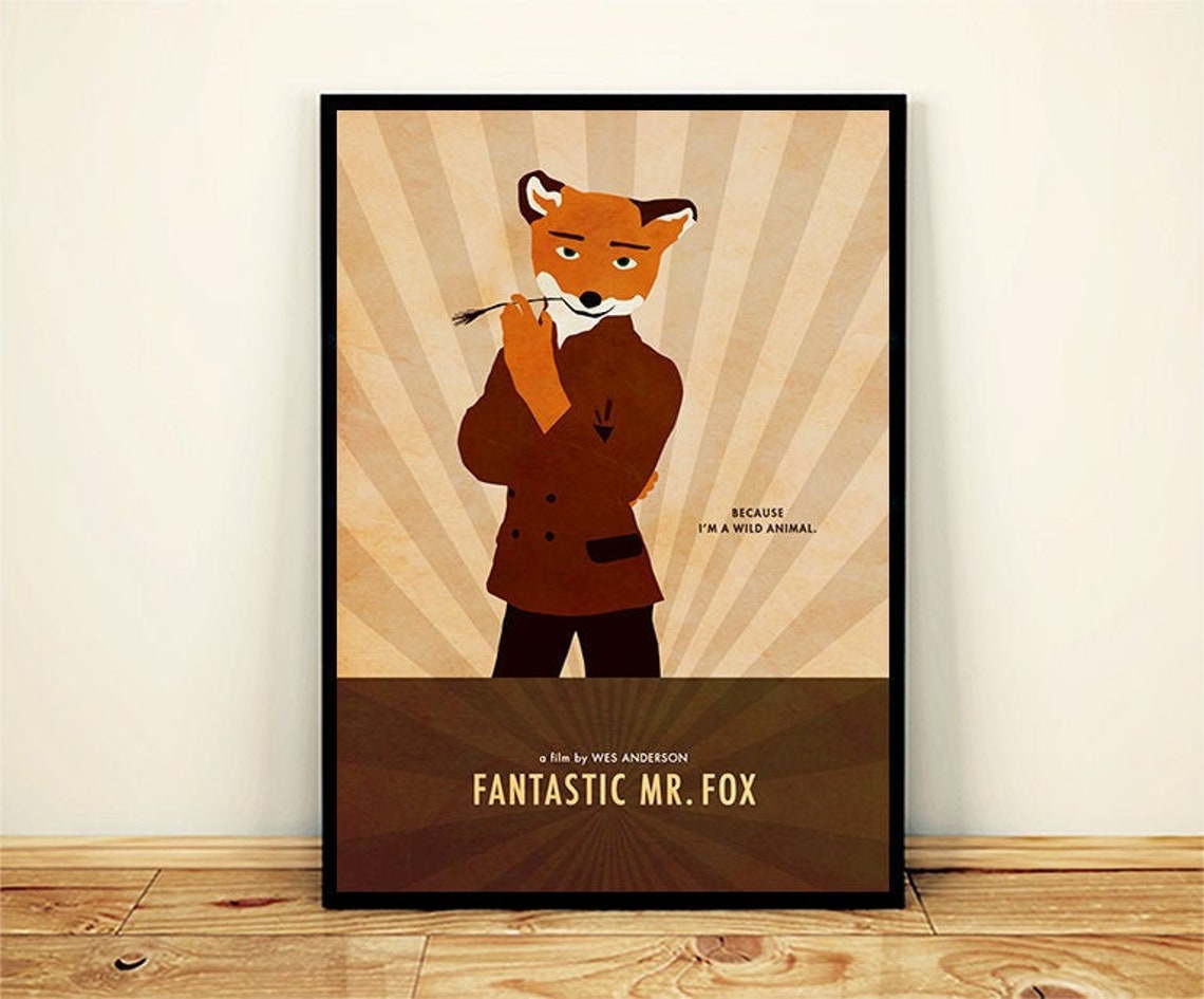 Wes Anderson Fantastic Mr. Fox Minimalist Movie Poster - Etsy