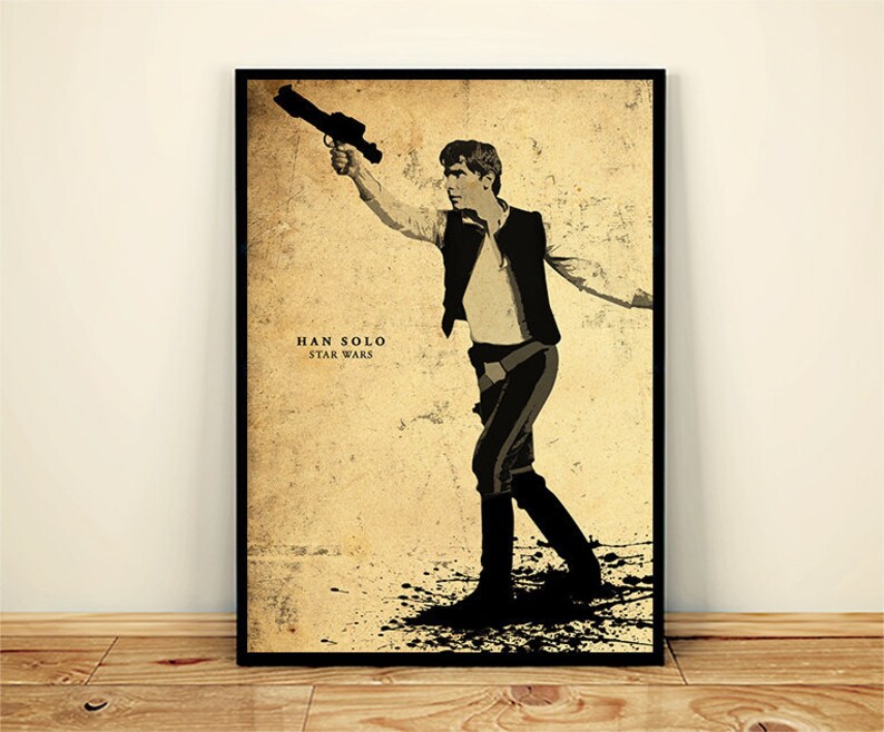 Star Wars Han Solo Minimalist Movie Poster - Etsy
