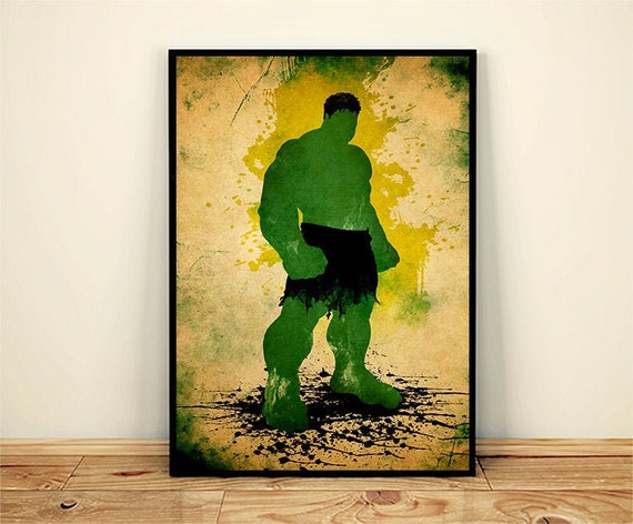 The Avengers Hulk Superhero Minimalist Movie Poster | Etsy