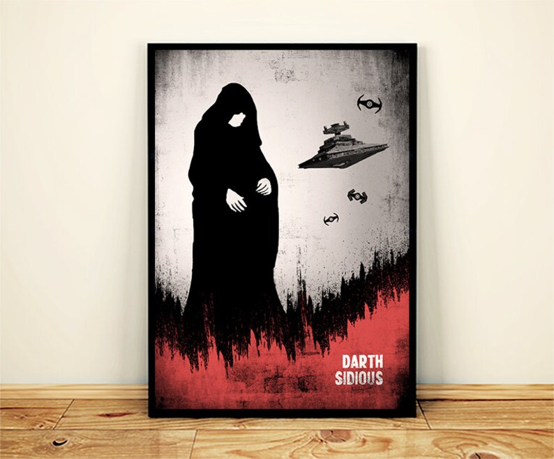 Star Wars Dark Side Poster Set / Darth Vader Kylo Ren Darth - Etsy