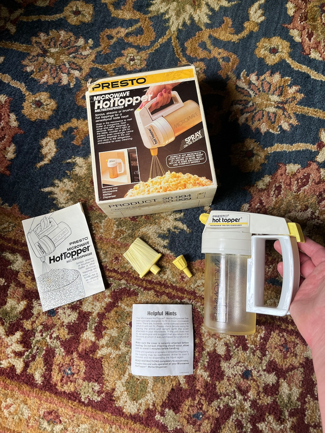 Vintage Kitchen Tool HOT TOPPER Butter SPRAYER & Brush in Original Box ...